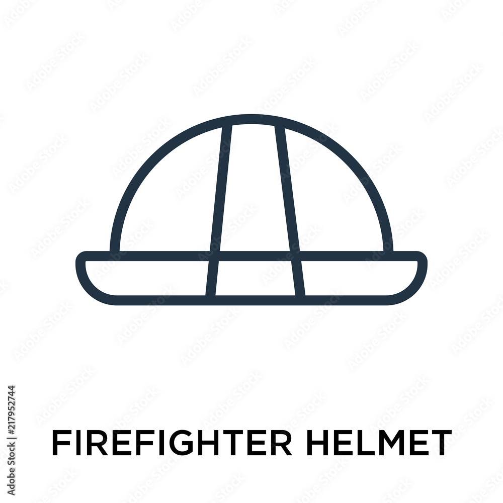 Firefighter helmet icon vector isolated on white background ...