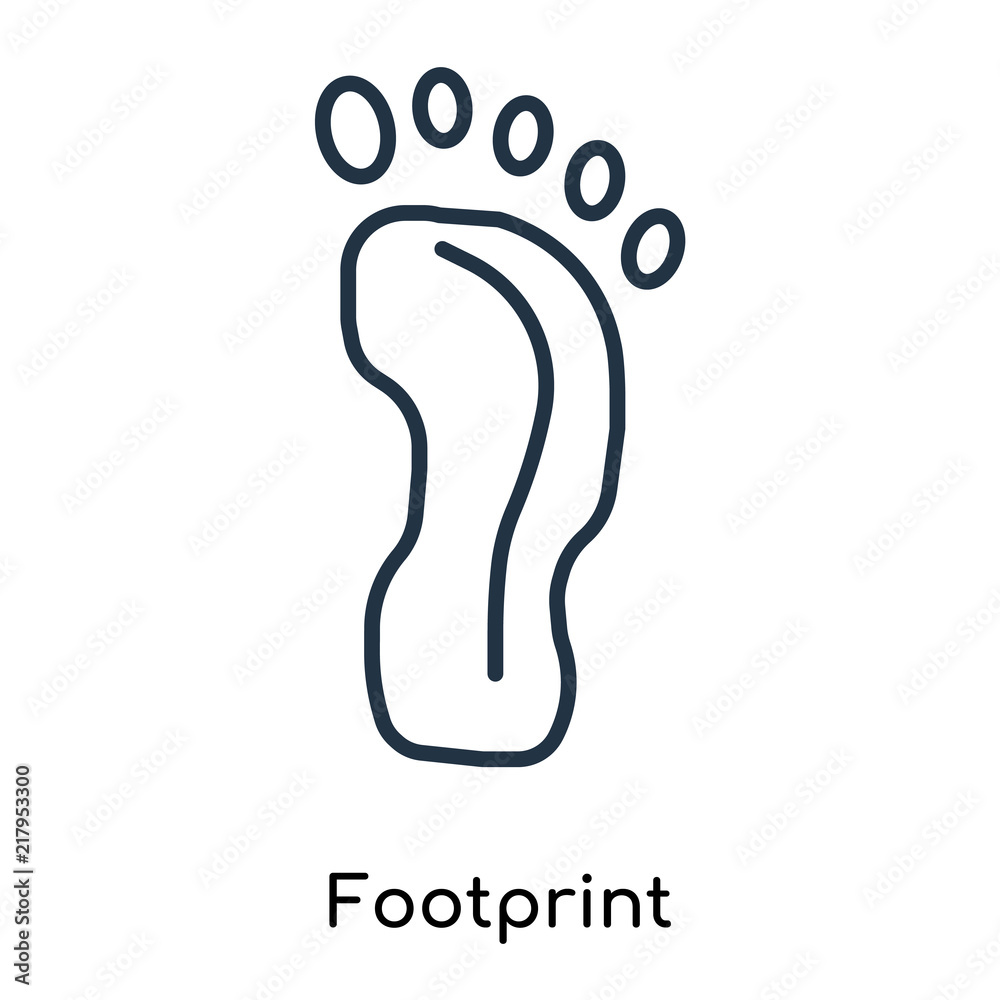 Footprint icon vector isolated on white background, Footprint sign ...
