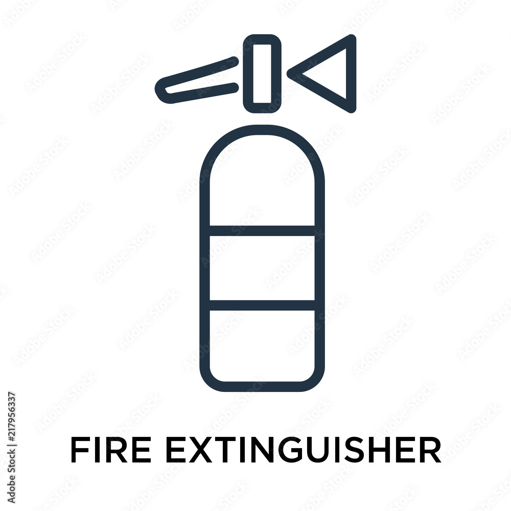 Fire extinguisher icon vector isolated on white background, Fire ...