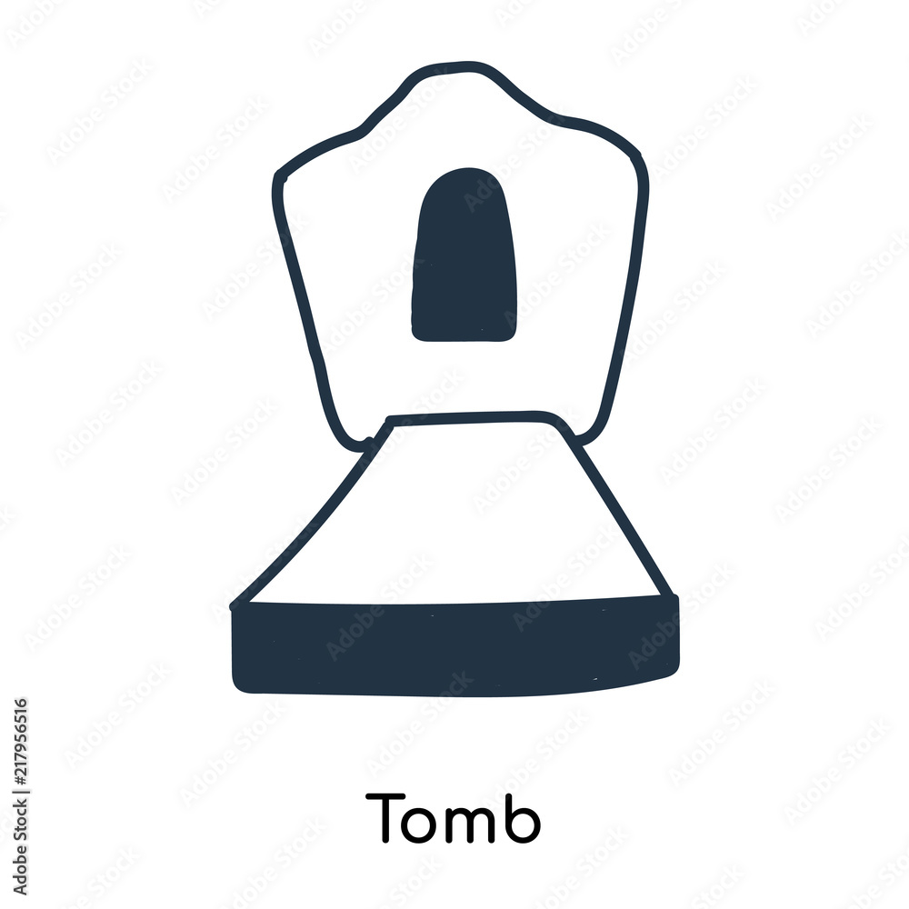 Tomb icon vector isolated on white background, Tomb sign , illustration ...