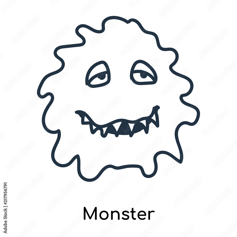 Monster icon vector isolated on white background, Monster sign ...