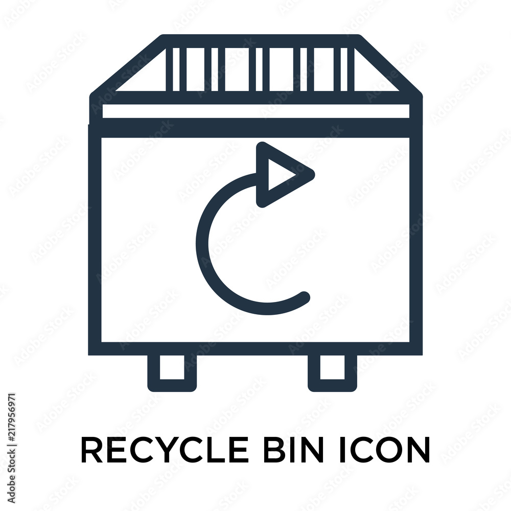 recycle bin icons isolated on white background. Modern and editable ...