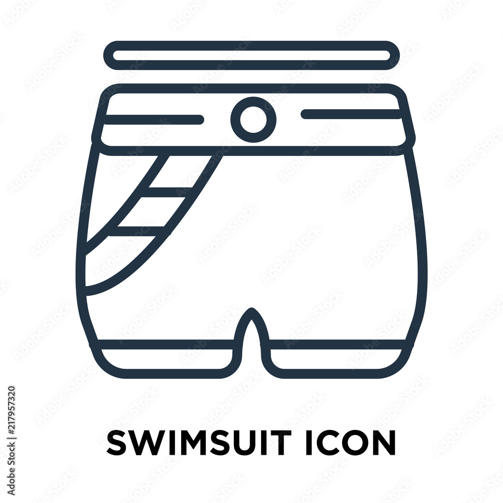 swimsuit icon isolated on white background. Modern and editable ...