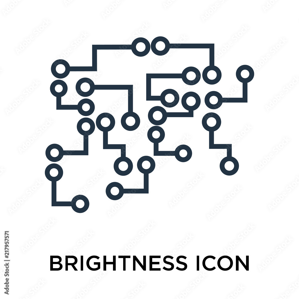 Brightness icon vector isolated on white background, Brightness sign ...