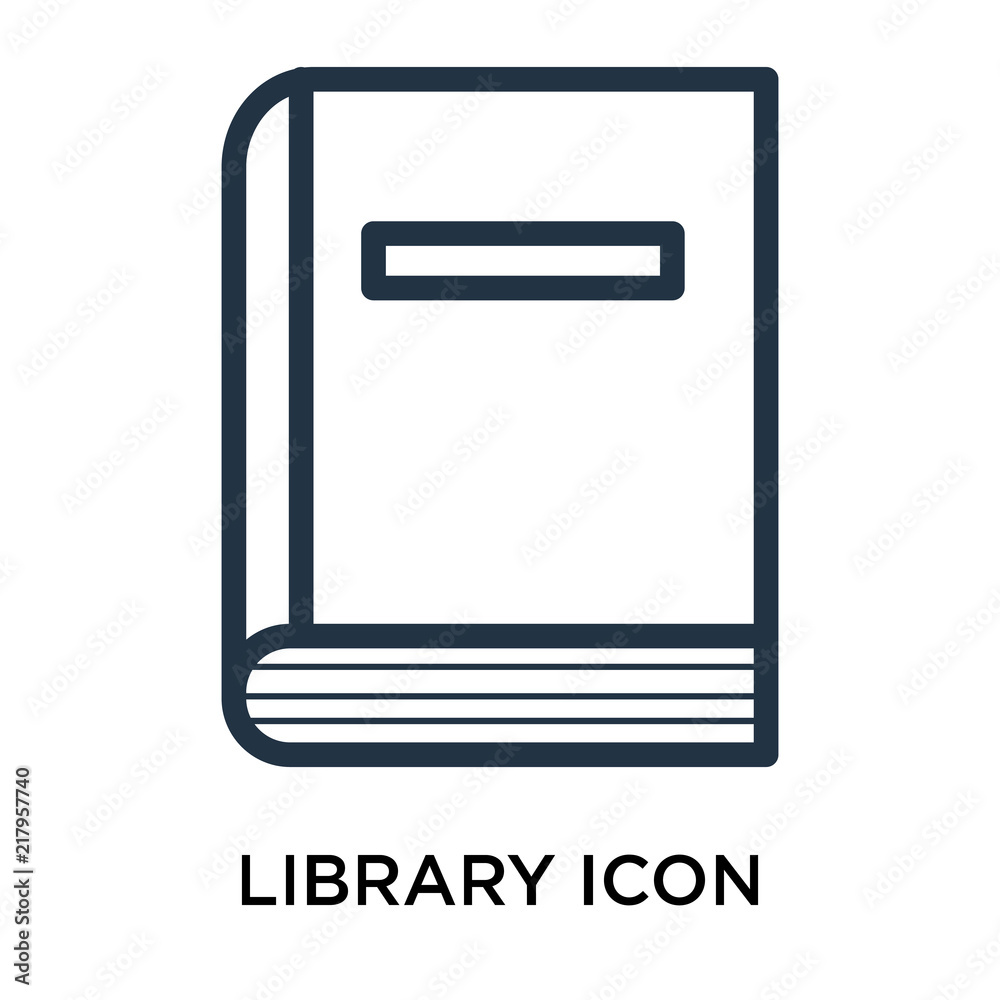 library icons isolated on white background. Modern and editable library ...
