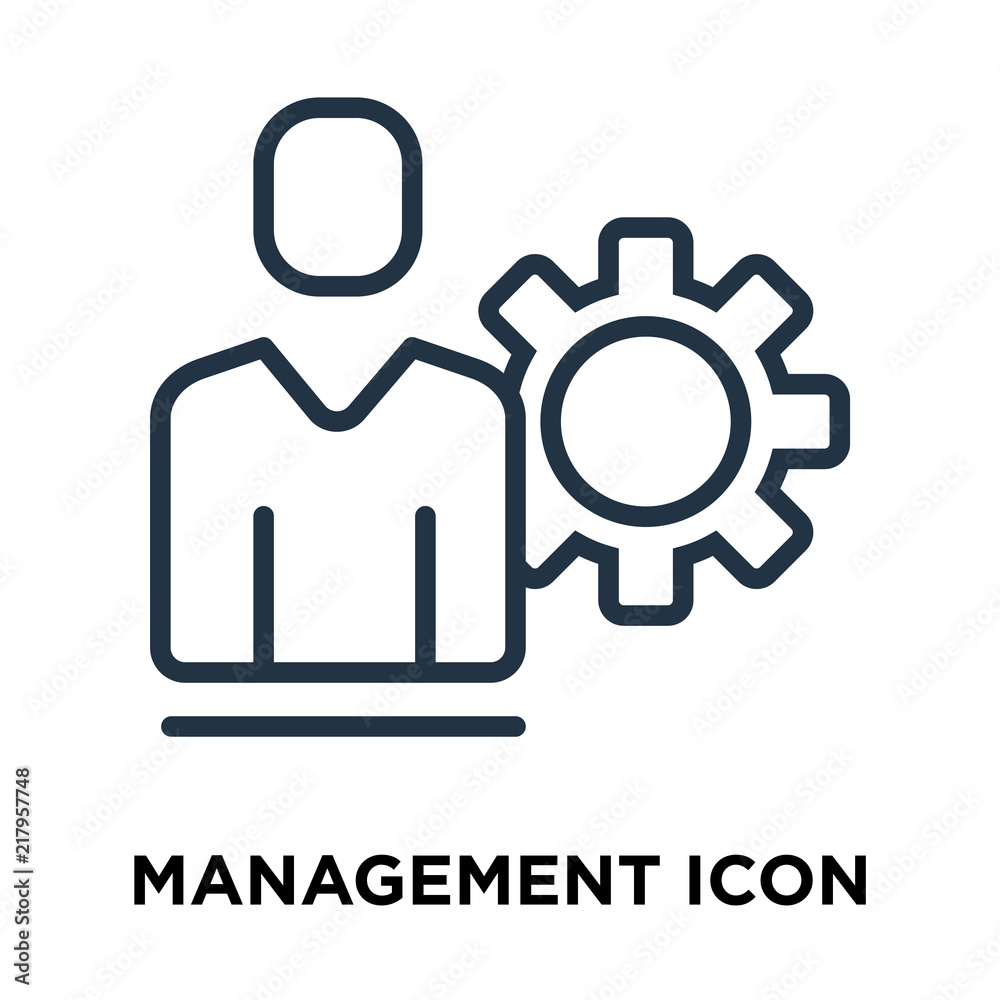 management icon isolated on white background. Modern and editable ...
