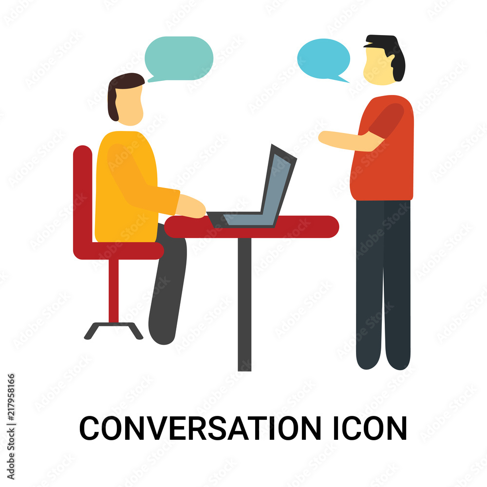 conversation icon isolated on white background. Simple and editable ...