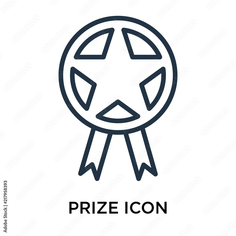 prize icons isolated on white background. Modern and editable prize ...