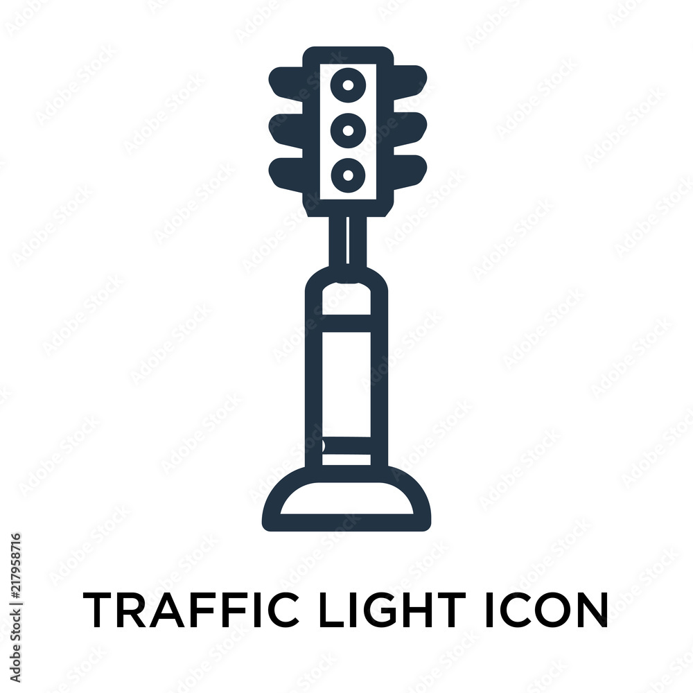 traffic light icons isolated on white background. Modern and editable ...