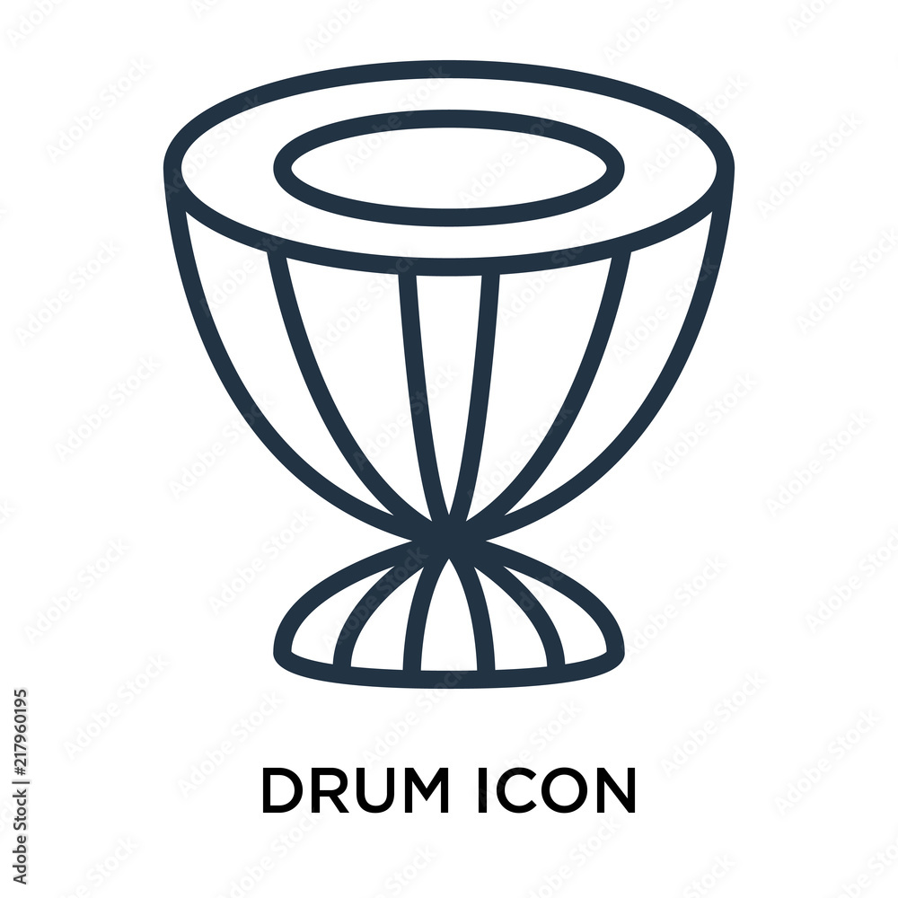 drum icons isolated on white background. Modern and editable drum icon ...