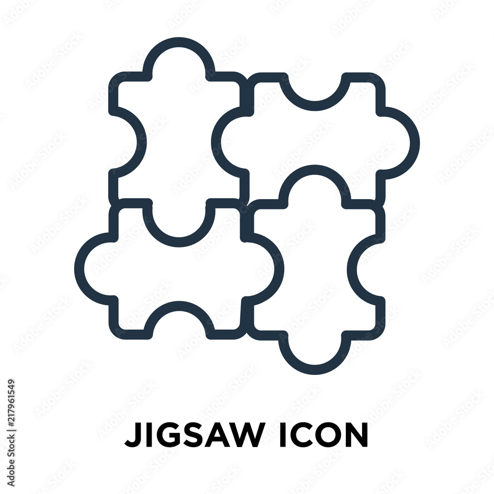 jigsaw icon isolated on white background. Modern and editable jigsaw icon. Simple icons vector ...