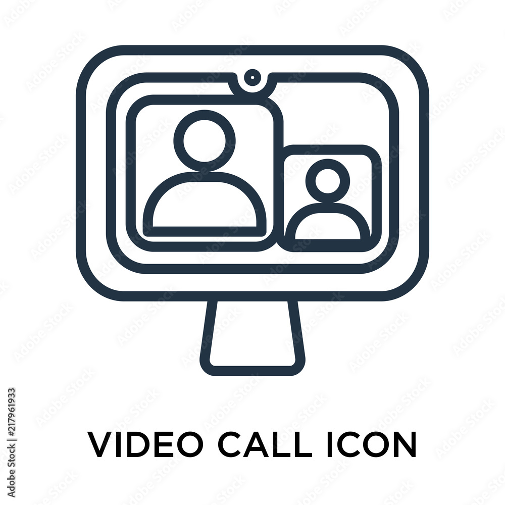 video call icons isolated on white background. Modern and editable ...