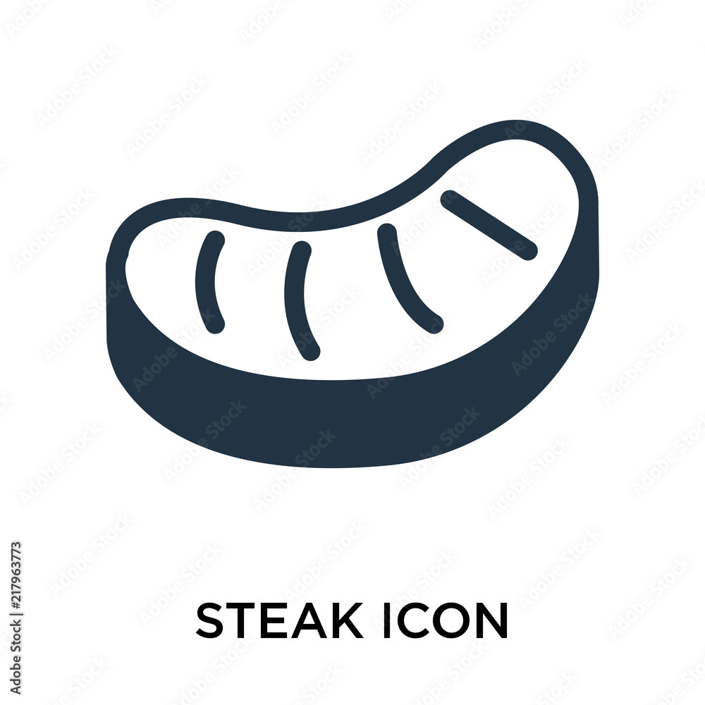 steak icons isolated on white background. Modern and editable steak ...
