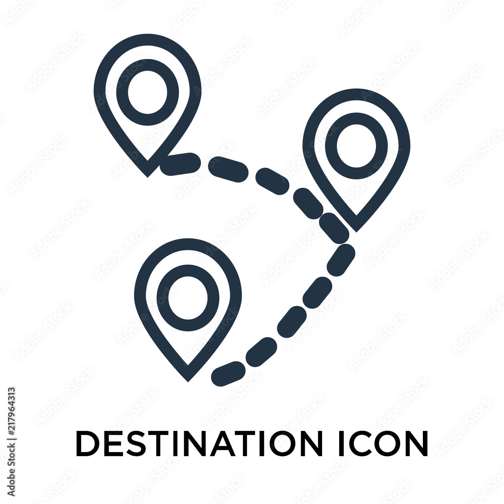 destination icons isolated on white background. Modern and editable ...