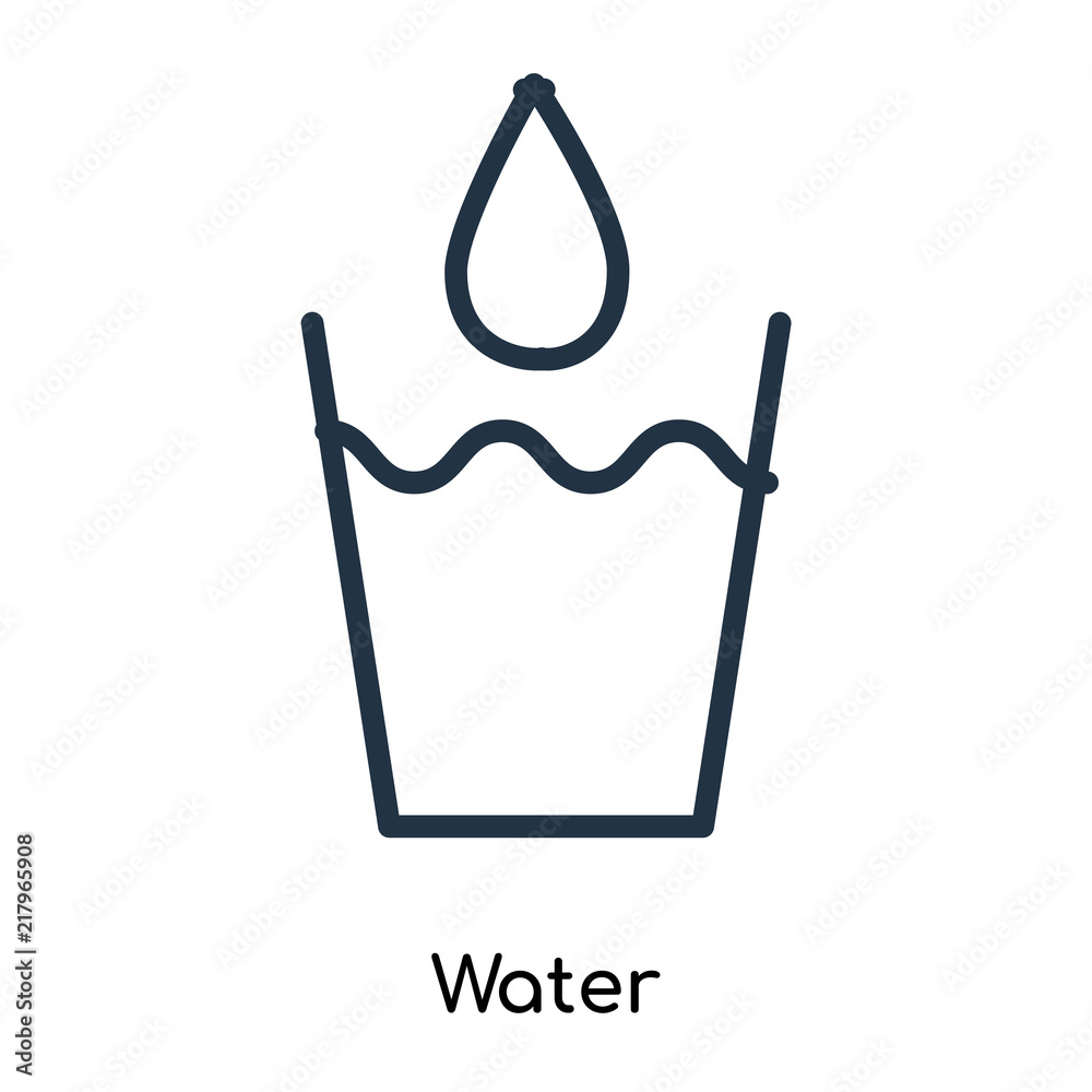 water icons isolated on white background. Modern and editable water ...