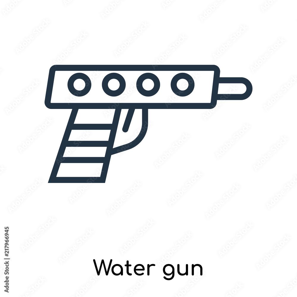 water gun icon isolated on white background. Modern and editable water ...