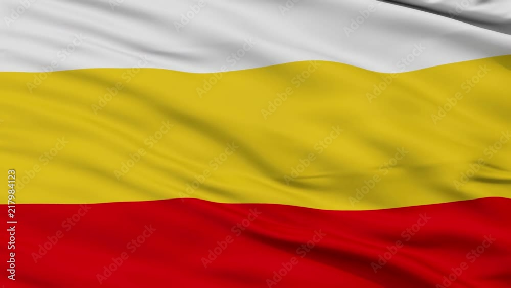 Santa Isabel closeup flag, city of Puerto Rico, realistic animation ...