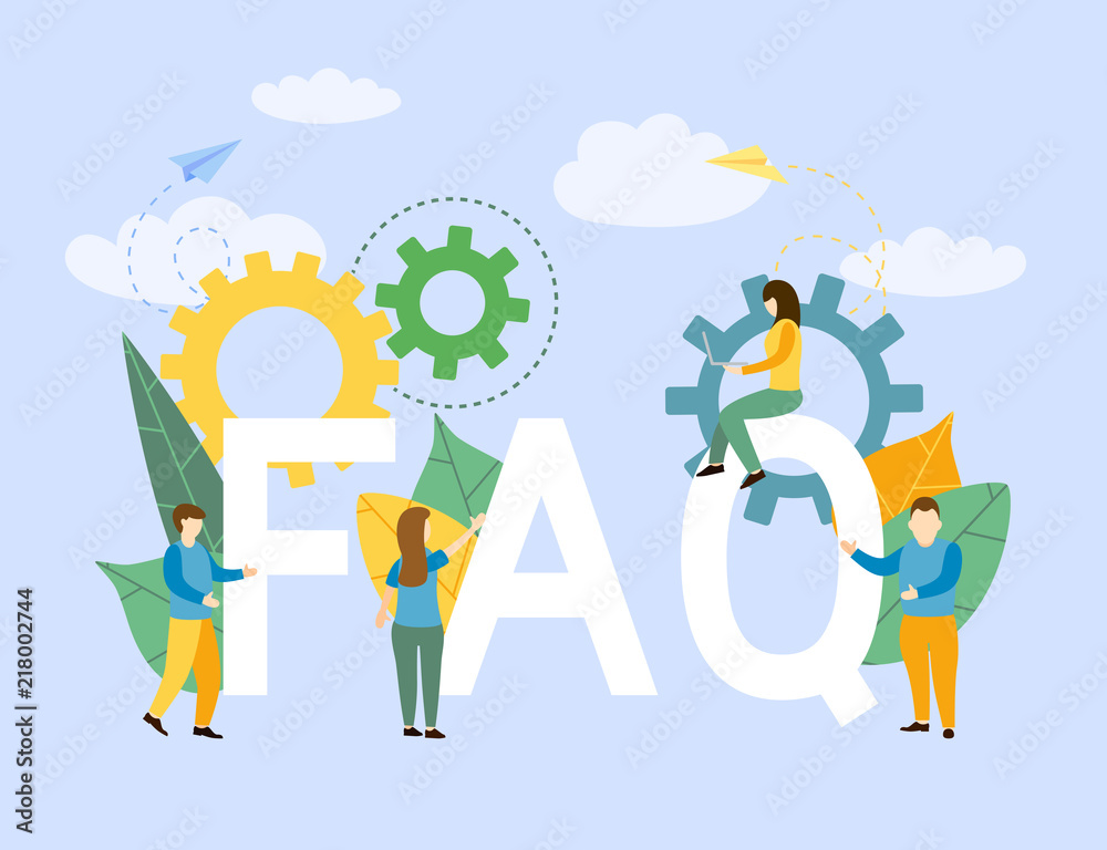 Frequently asked questions Business with letters symbols faq background ...
