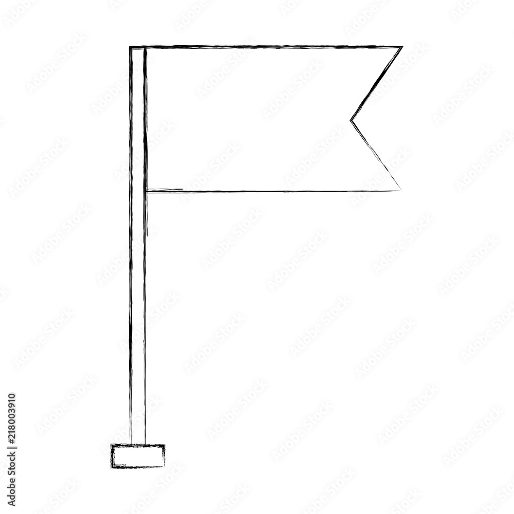 business flag start progress success symbol hand drawing Stock Vector ...