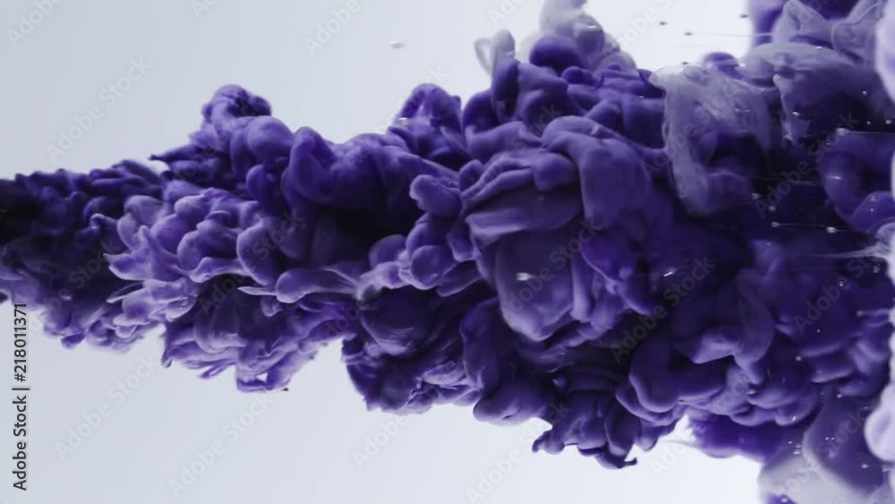 Abstract. Blue ink in water and move in slow motion. Stock Video ...