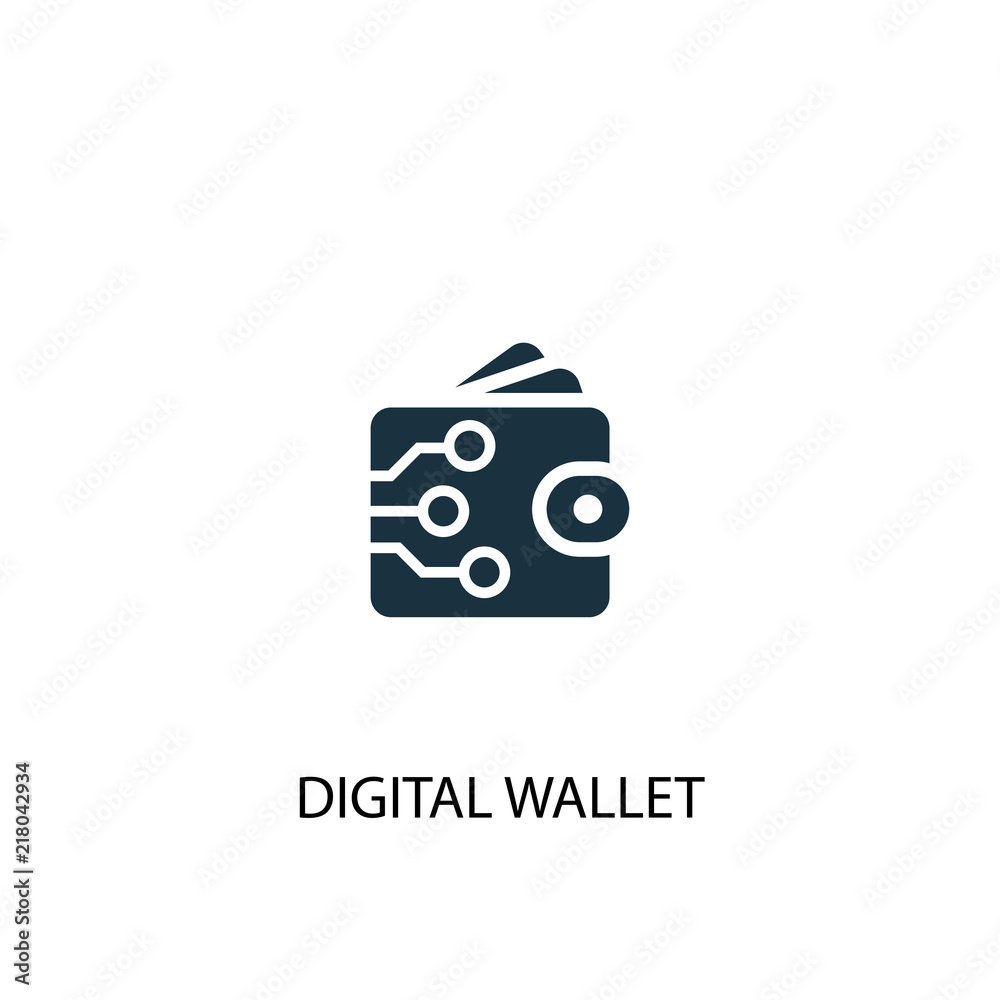 digital wallet creative icon. Simple element illustration. digital ...