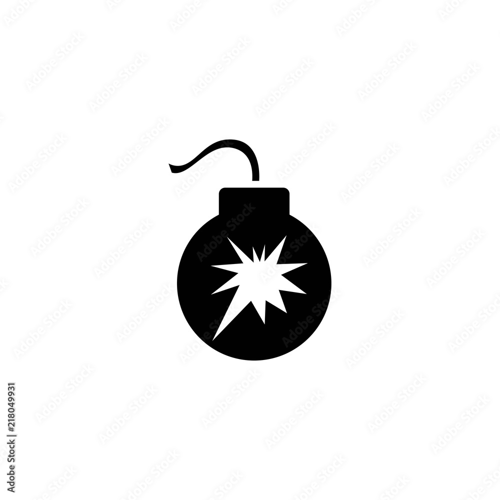 bomb on white background Stock Vector | Adobe Stock