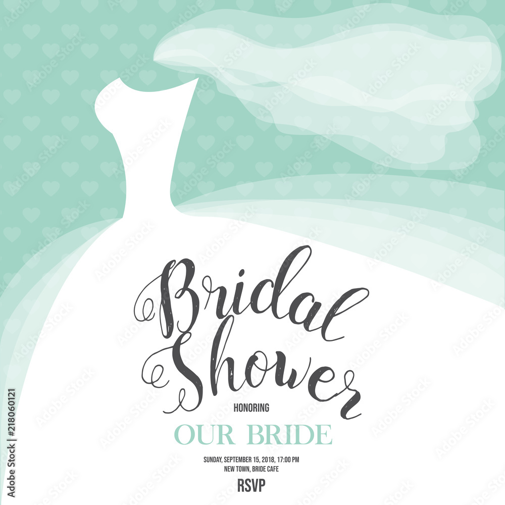 Bridal shower invitation Stock Vector | Adobe Stock