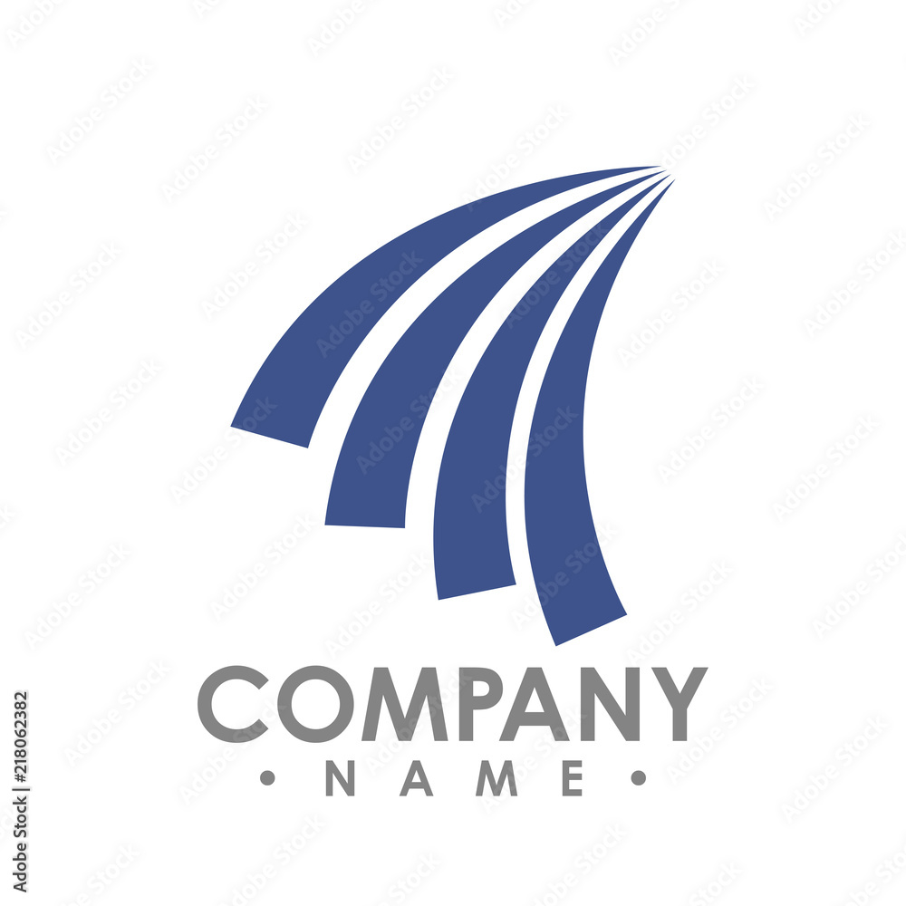 Abstract line shape logo. Vector abstract logo. Abstract design element ...