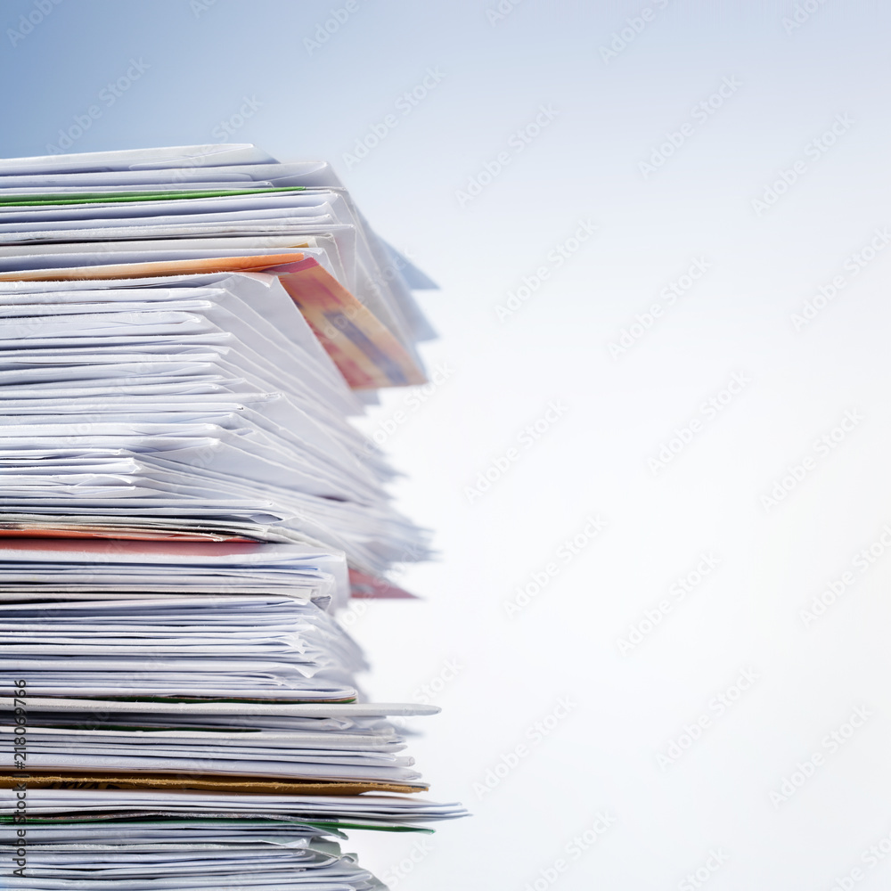 Pile of mails Stock Photo | Adobe Stock