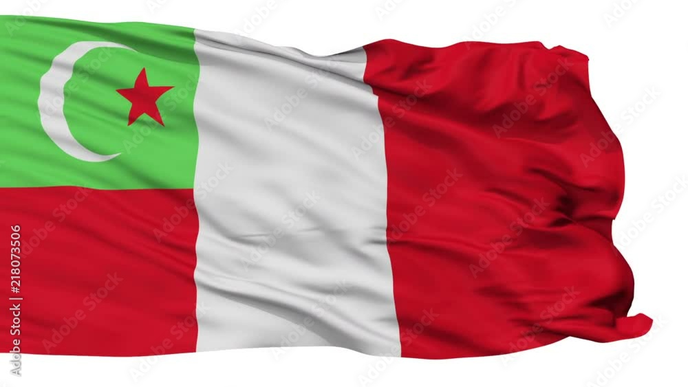 Muscogee Csa Indian Flag, Isolated View Realistic Animation Seamless ...