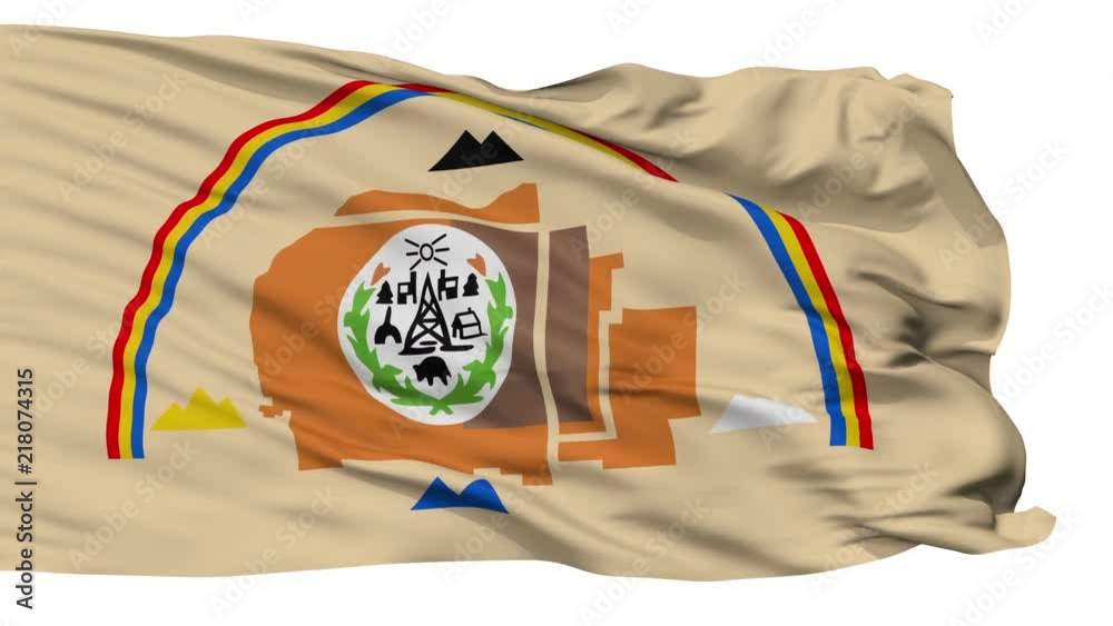 Navajo Indian Flag, Isolated View Realistic Animation Seamless Loop ...