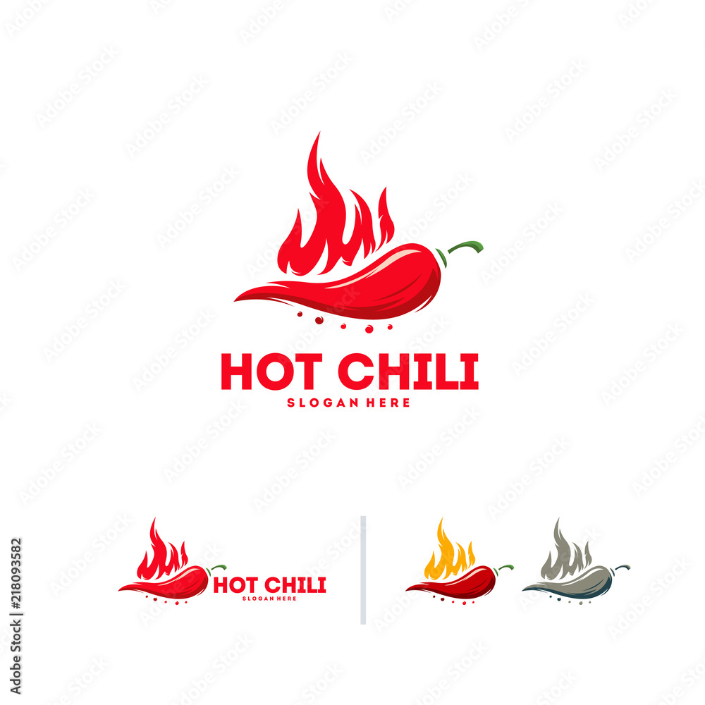 Hot Chili logo designs concept vector, Fire Chili logo symbol, Spice ...