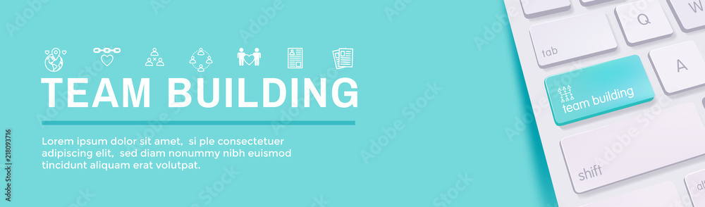 Team Building, Teamwork, - Connectivity Icon Set with Stick Figures and ...