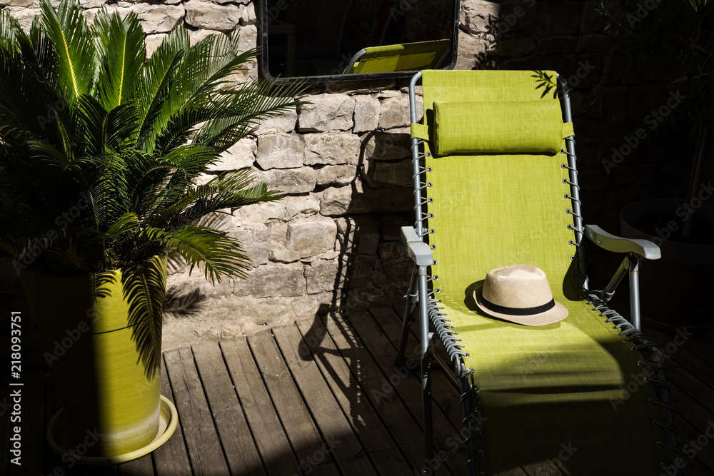 vacances repos transat fauteuil sieste terrasse tranquilité tranquille ...