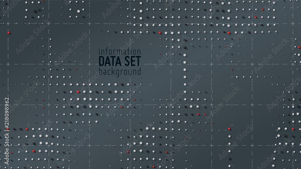 Vector Abstract Data Sorting Visualization Background Big Data Sorted Data As Tiny Spheres