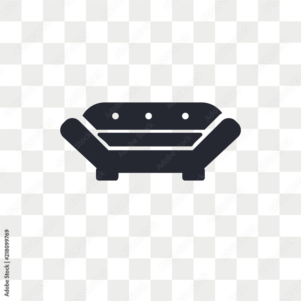 Couch vector icon isolated on transparent background, Couch logo design ...