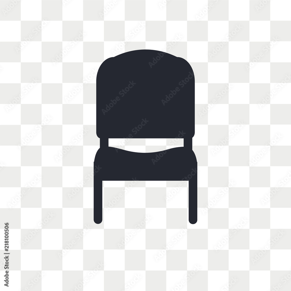 Chair vector icon isolated on transparent background, Chair logo design ...