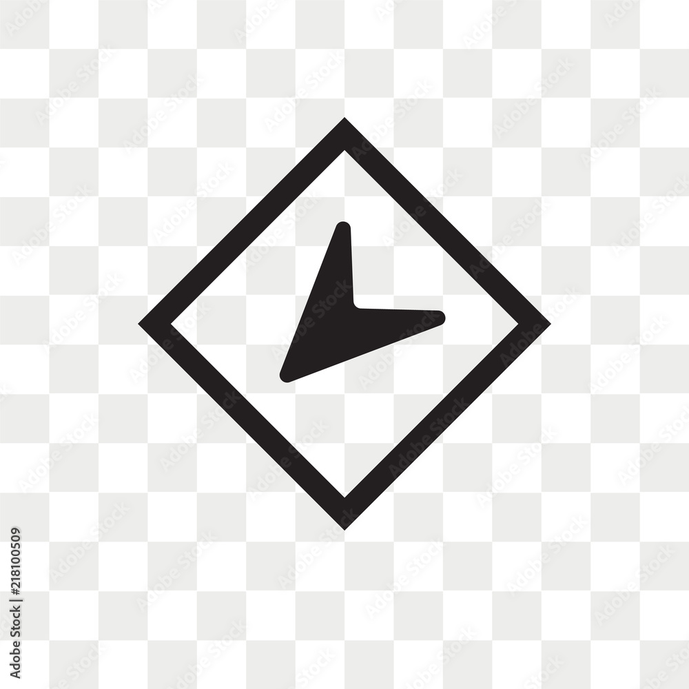 Round location indicator vector icon isolated on transparent background ...