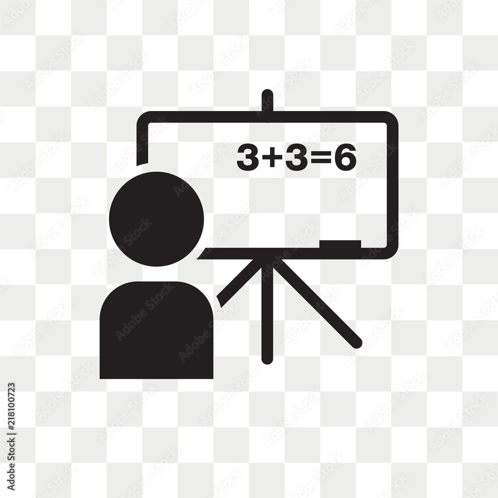 Math class vector icon isolated on transparent background, Math class ...