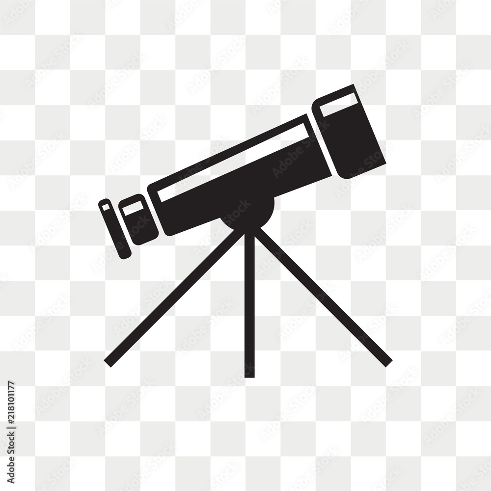 Telescope vector icon isolated on transparent background, Telescope ...
