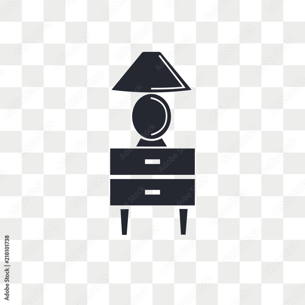 Furniture vector icon isolated on transparent background, Furniture ...