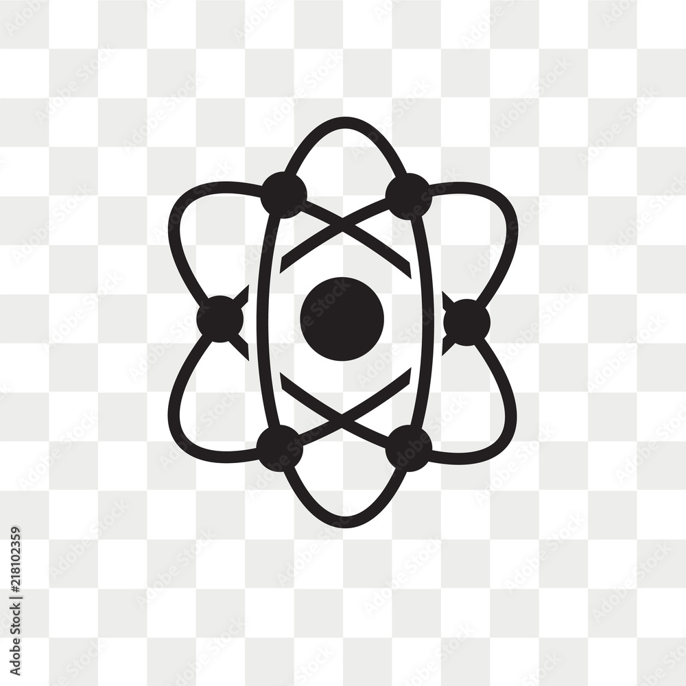 Atomic Structure vector icon isolated on transparent background, Atomic ...