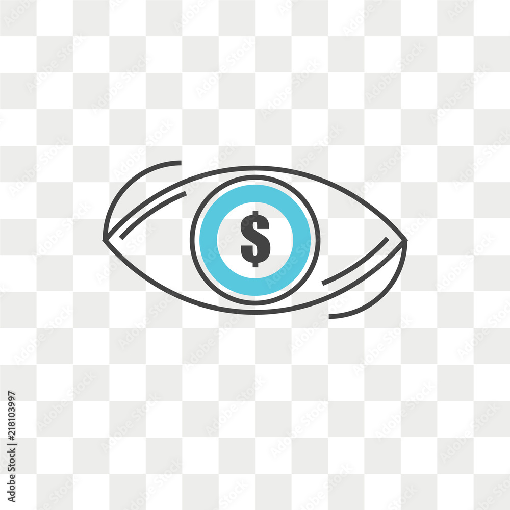 Vision vector icon isolated on transparent background, Vision logo ...