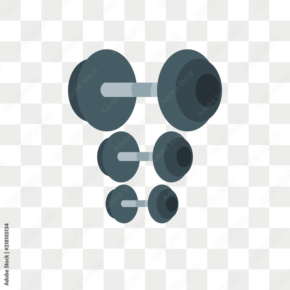 Dumbbell vector icon isolated on transparent background, Dumbbell logo ...