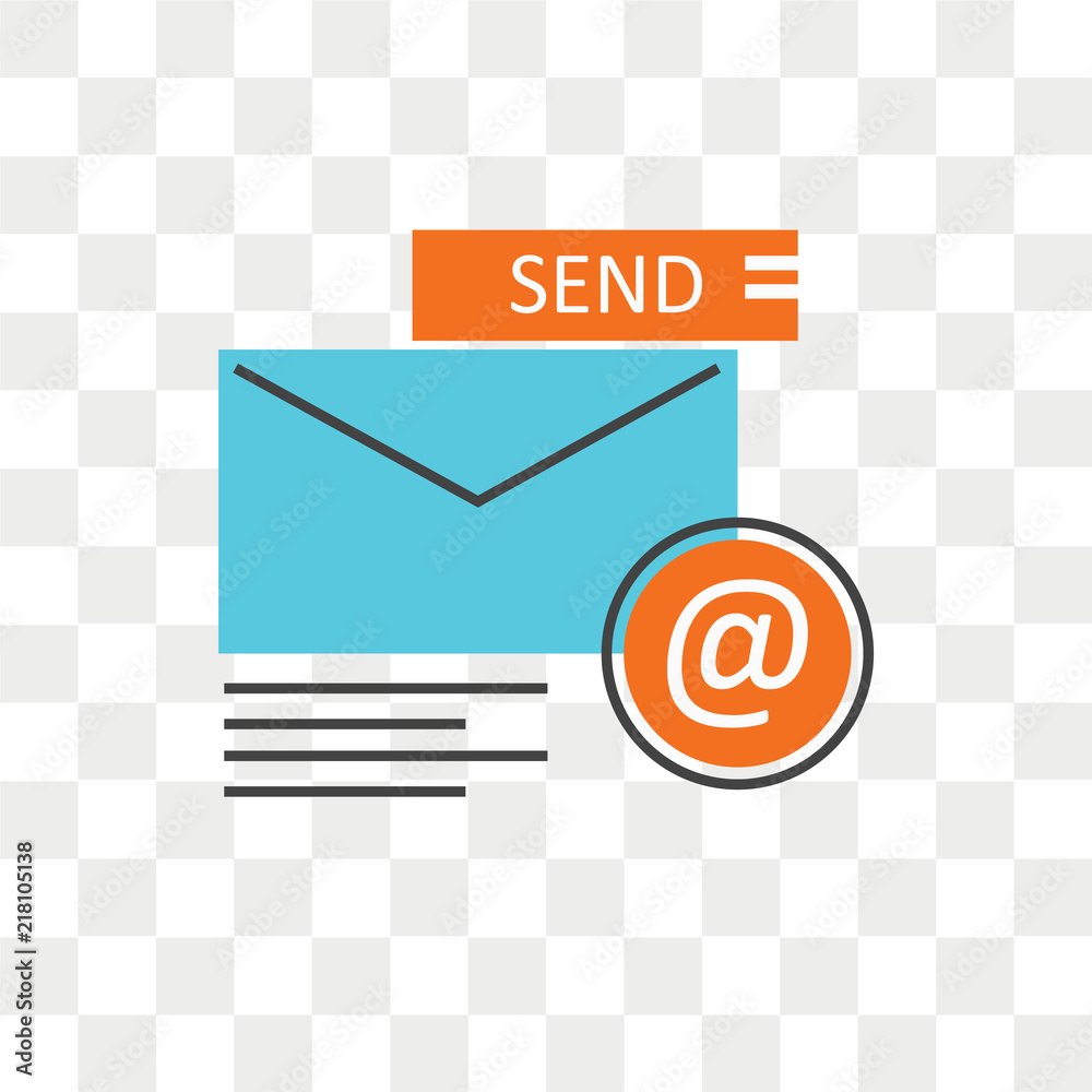 Email vector icon isolated on transparent background, Email logo design ...