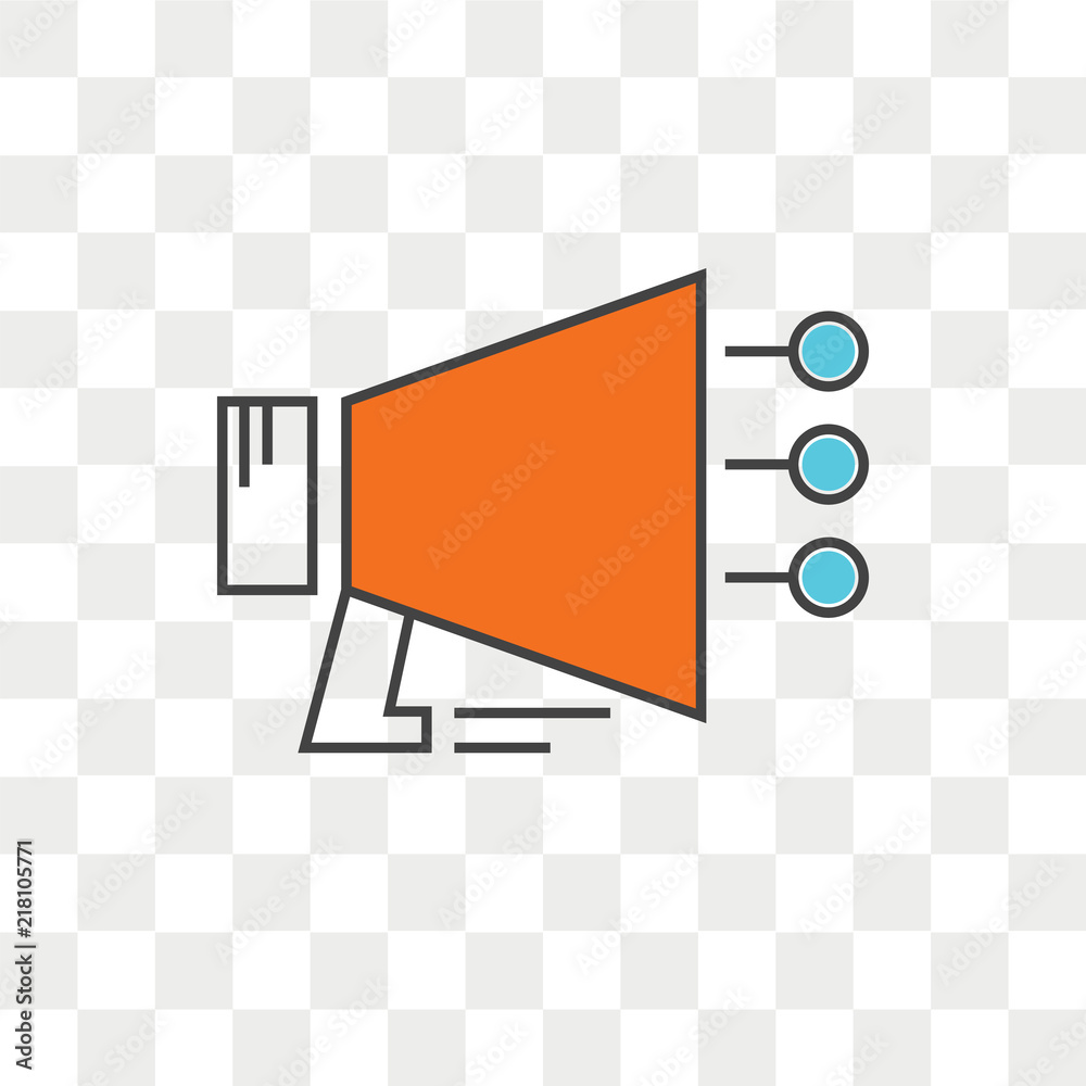 Announcer vector icon isolated on transparent background, Announcer ...