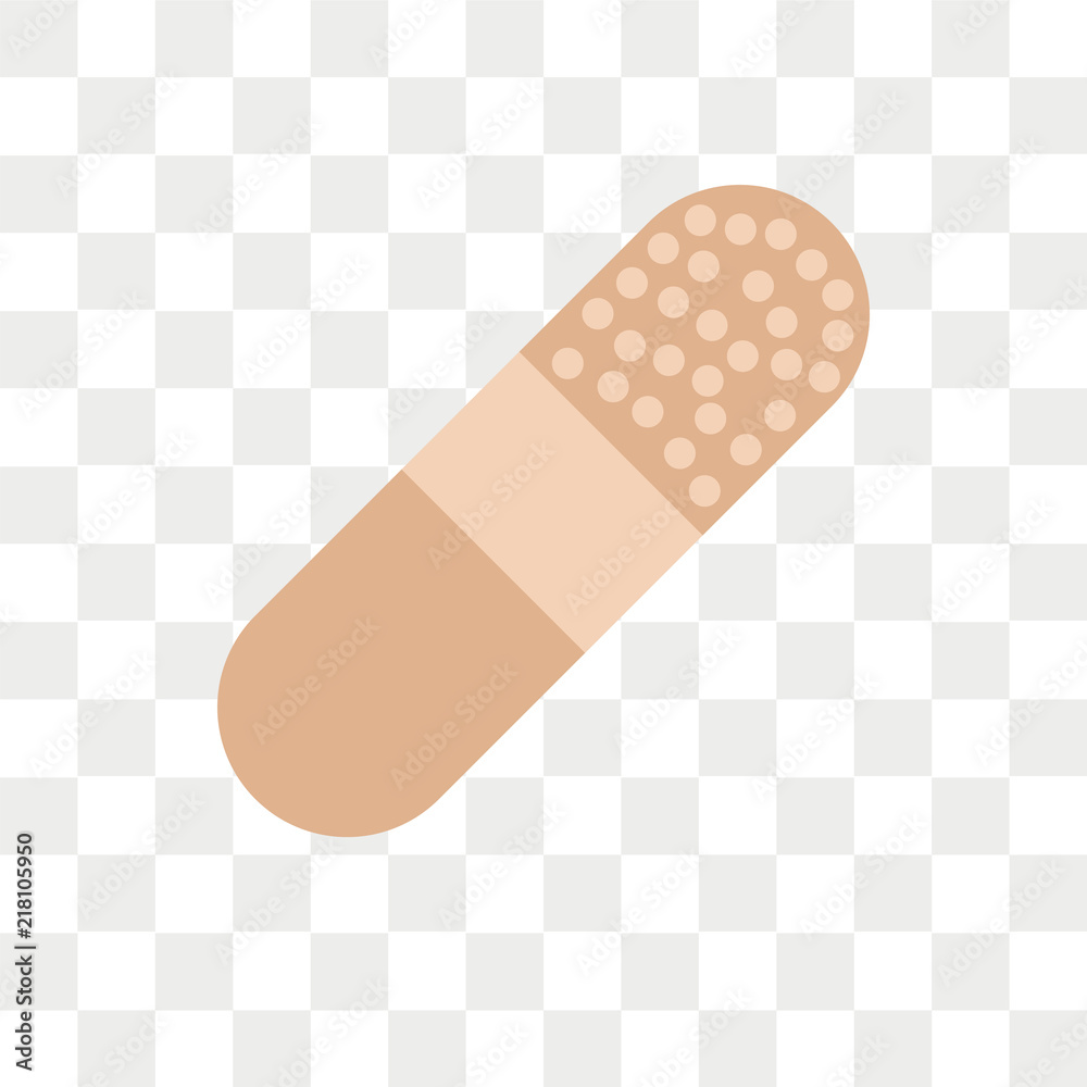 Band aid vector icon isolated on transparent background, Band aid logo ...