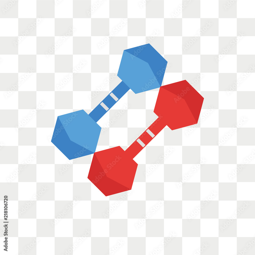 Dumbbell vector icon isolated on transparent background, Dumbbell logo ...