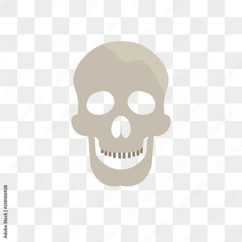 Skull vector icon isolated on transparent background, Skull logo design ...