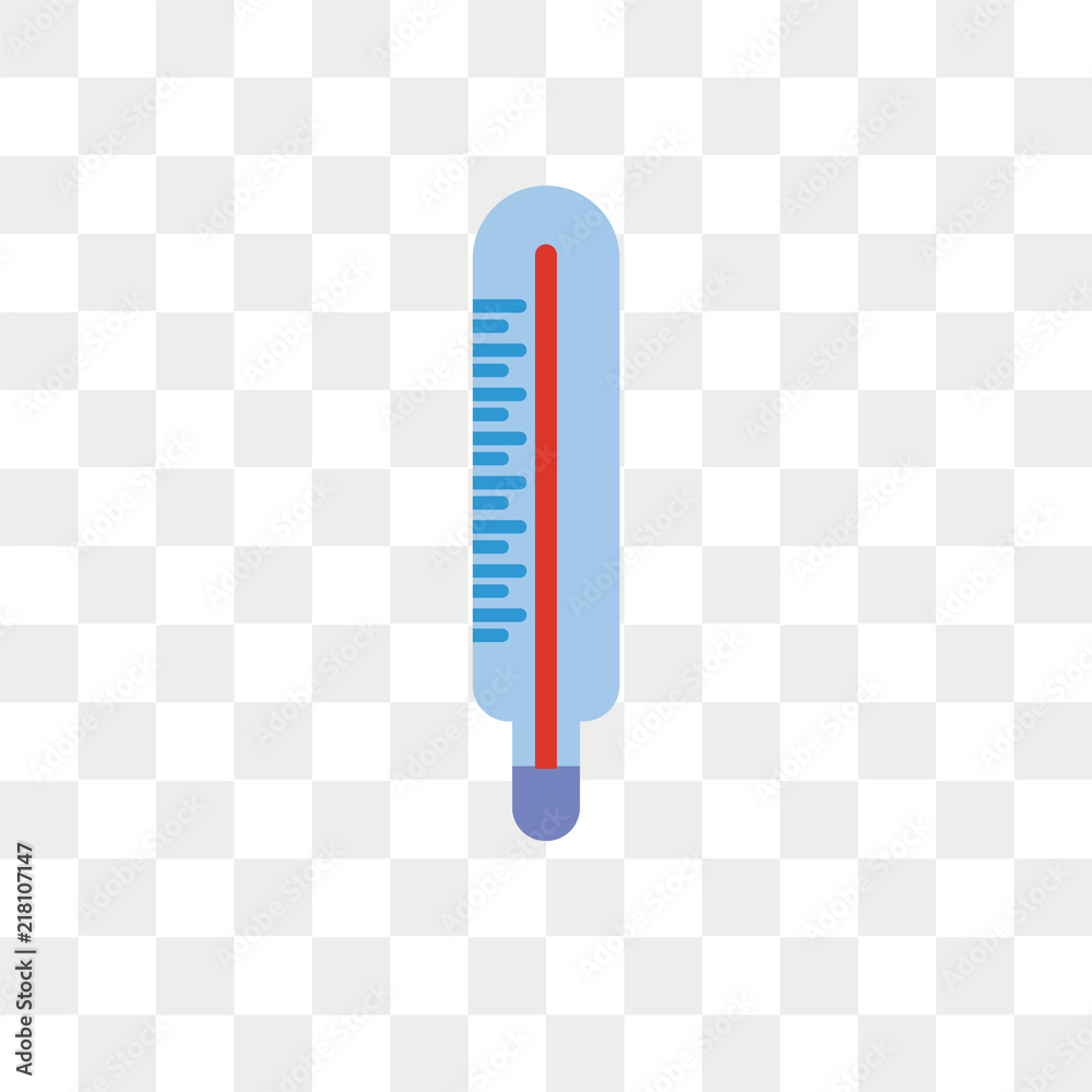 Thermometer vector icon isolated on transparent background, Thermometer ...